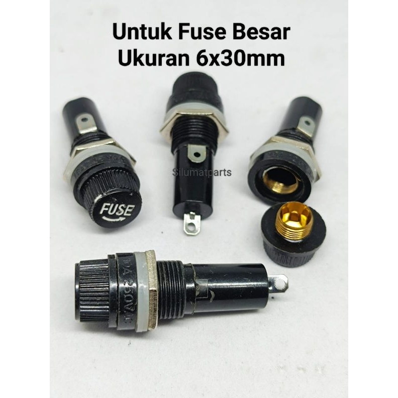Jual Fuse Holder Rah Fuse Tempat Sekring 6x30mm Besar / Tempat Skring ...