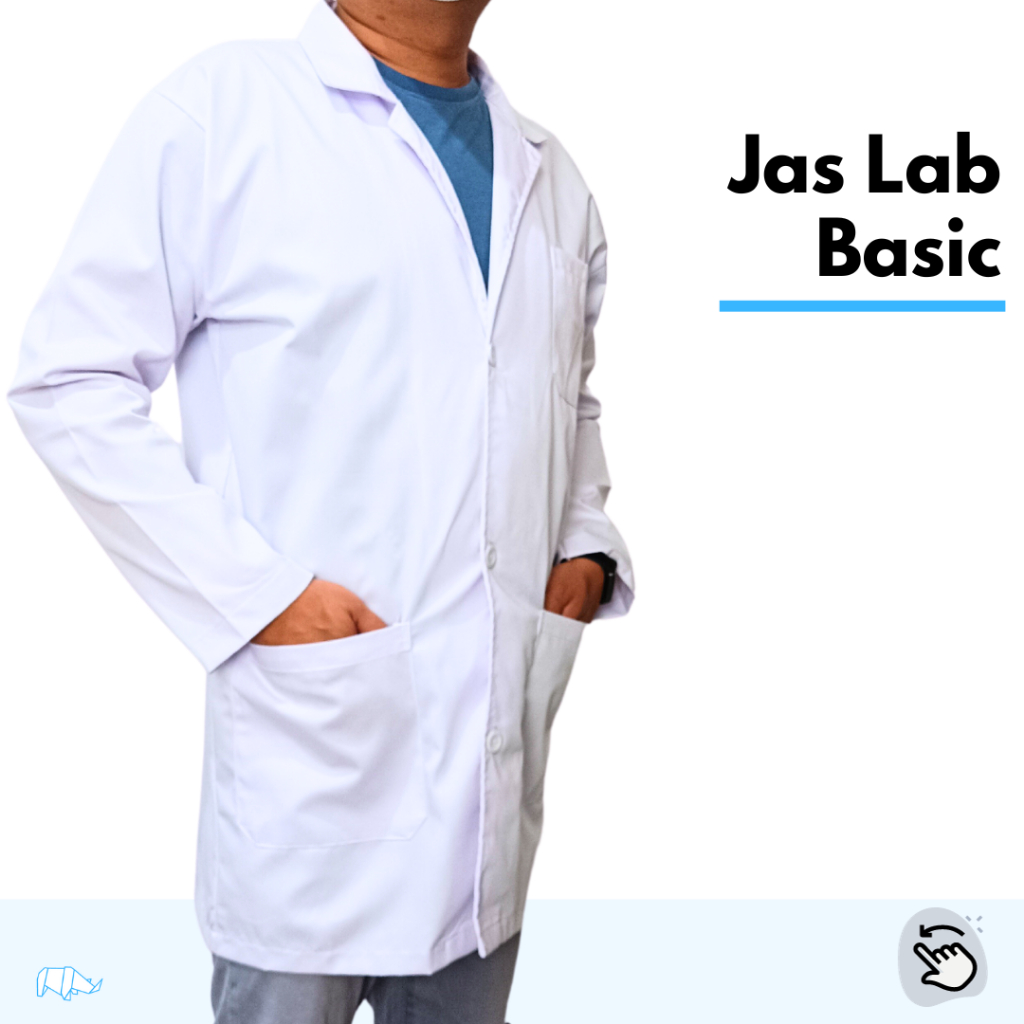 Jual UNIWORKS Jas Lab Seri Basic Laboratorium Bahan Oxford Original dan ...