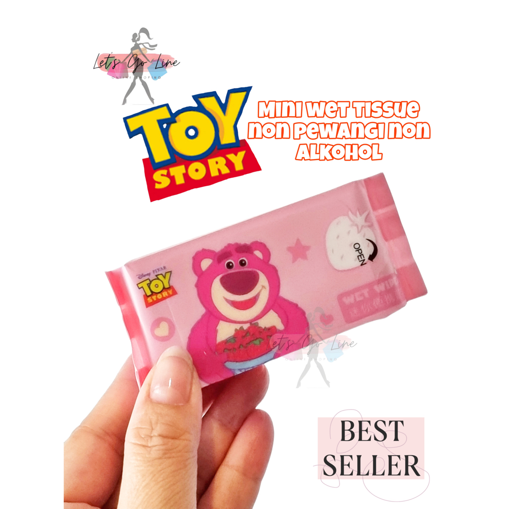 Jual Tissue Basah Mini Satuan Tisu basah karakter lucu non alkohol ...