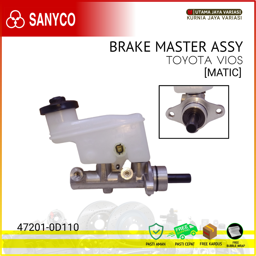 Jual BM Assy Master Rem Toyota VIOS gen 1 [matic] SANYCO 47201-0D110 ...
