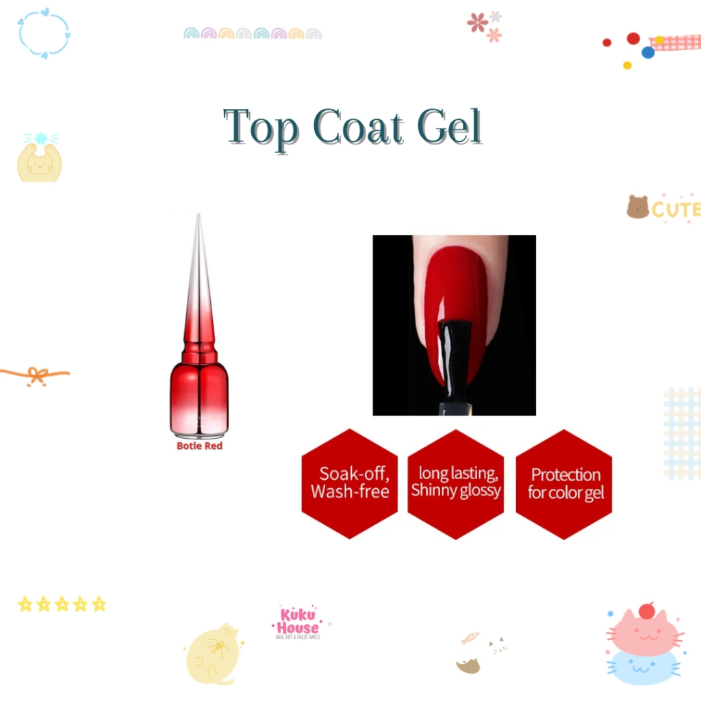 Jual AS Top Coat / Base Coat Nail Gel UV 15 ml Base coat Top coat ...