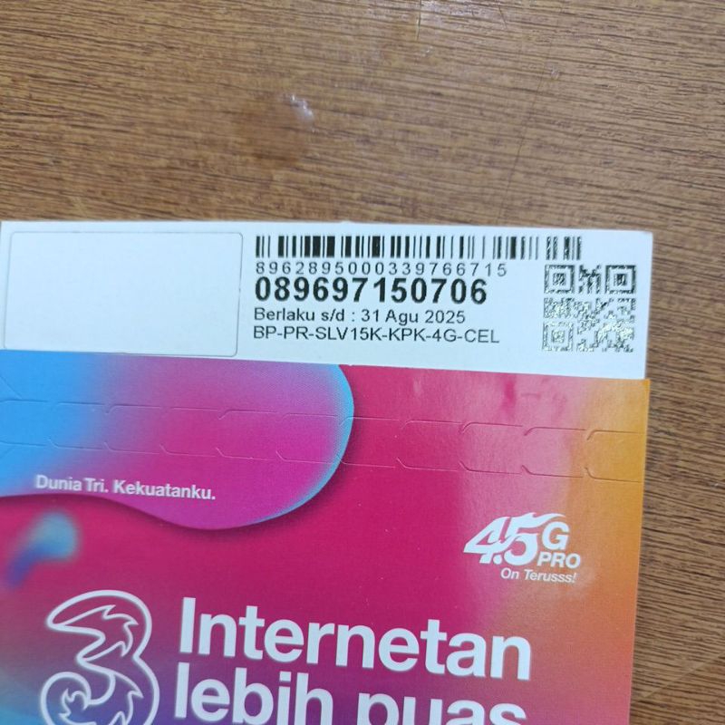 Jual Perdana 3 super cantik tri/ three triple kembar / Rapi kartu 4G ...