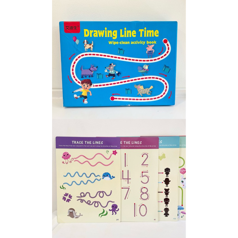 Jual MOCELI - Preloved Activity Cards WIPE AND CLEAN / DRAWING LINE ...