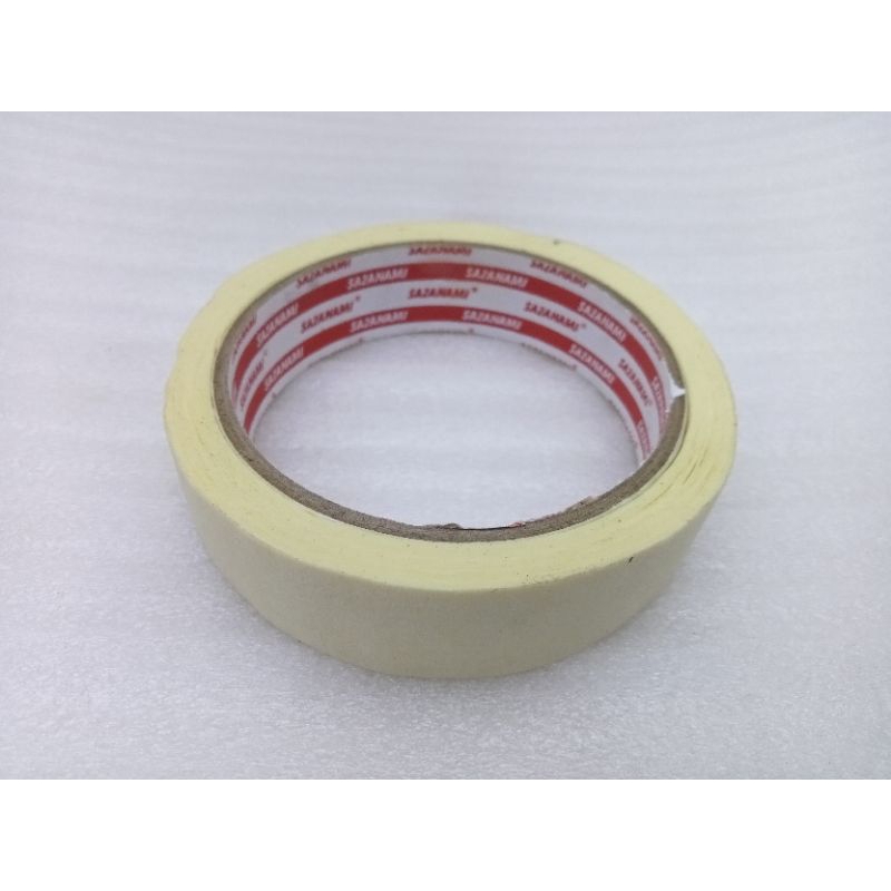 Jual lakban kertas double tape dabel tip lakban kain sazanami | Shopee ...