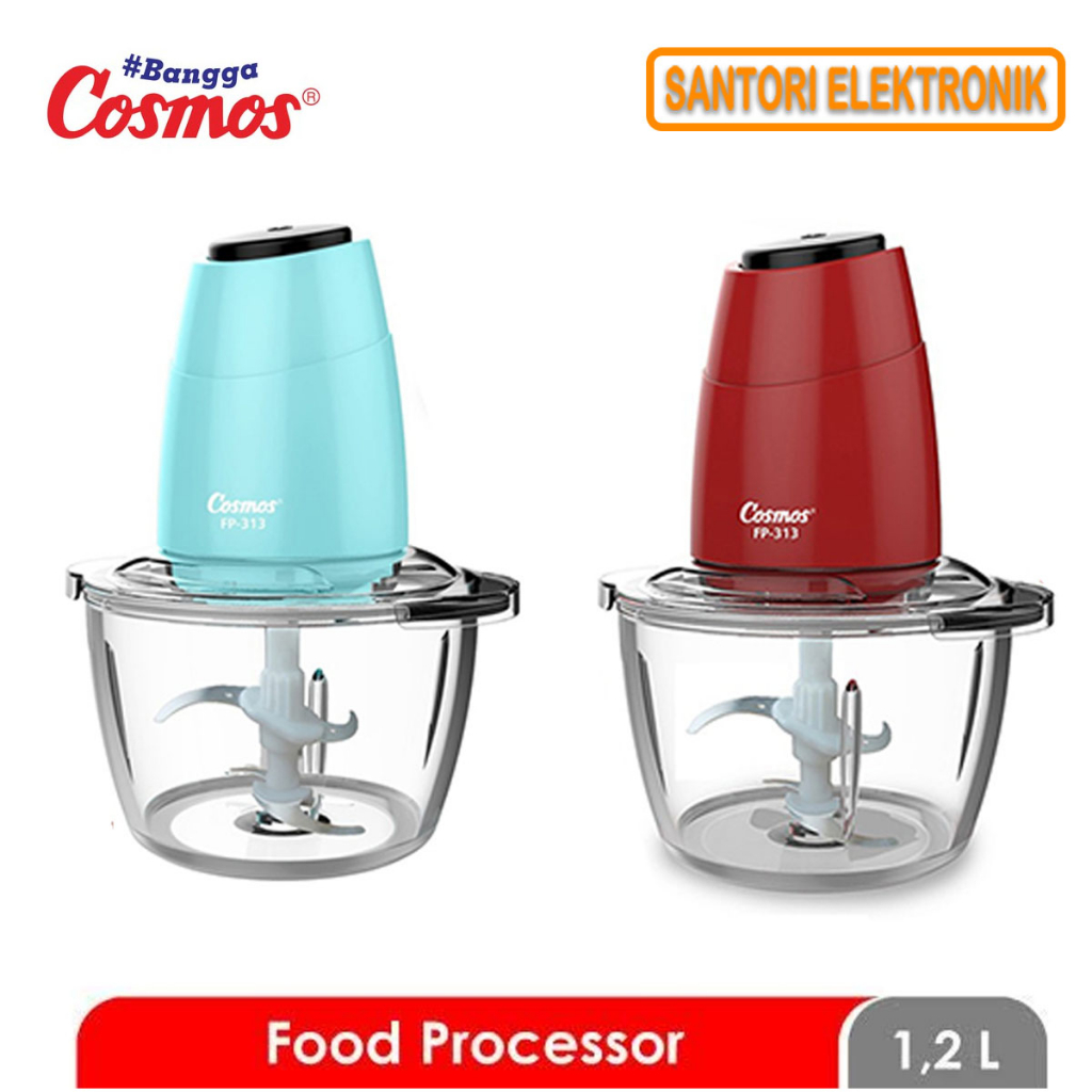 Jual FOOD PROCESSOR / CHOPPER COSMOS 1.2 LITER FP-313 / FP313 4 BLADE | Shopee Indonesia