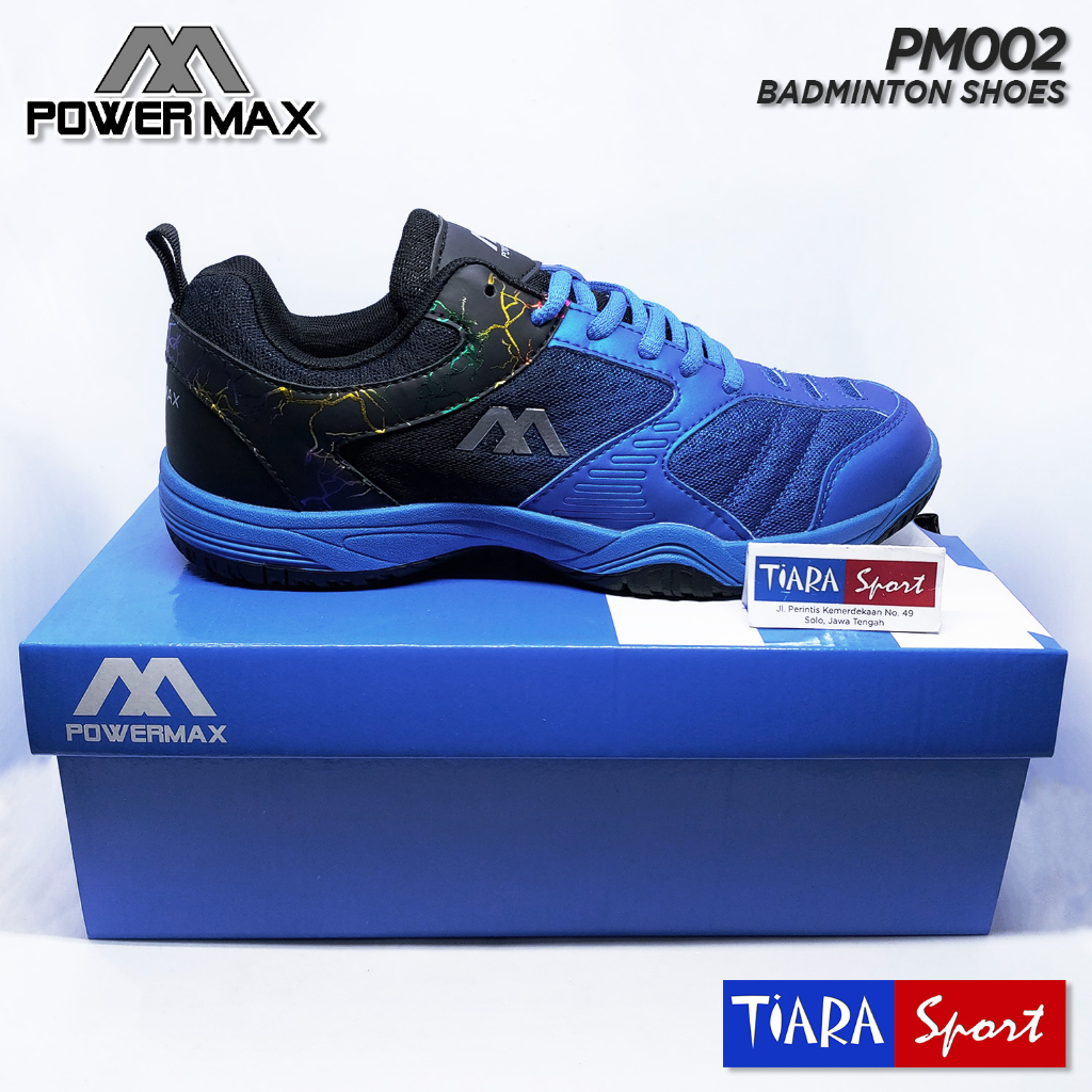 Jual Sepatu POWER MAX PM 002 - Blue - Badminton Sport Shoes PM002 ...