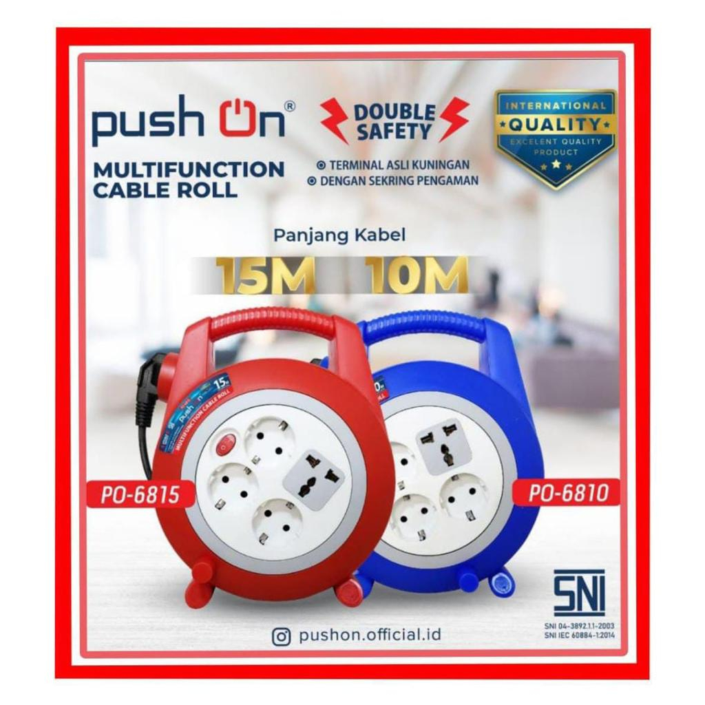 Jual Kabel Roll Listrik Colokan 10 meter Terminal Kuning Dengan Sekring Pengaman - Stop Kontak ...
