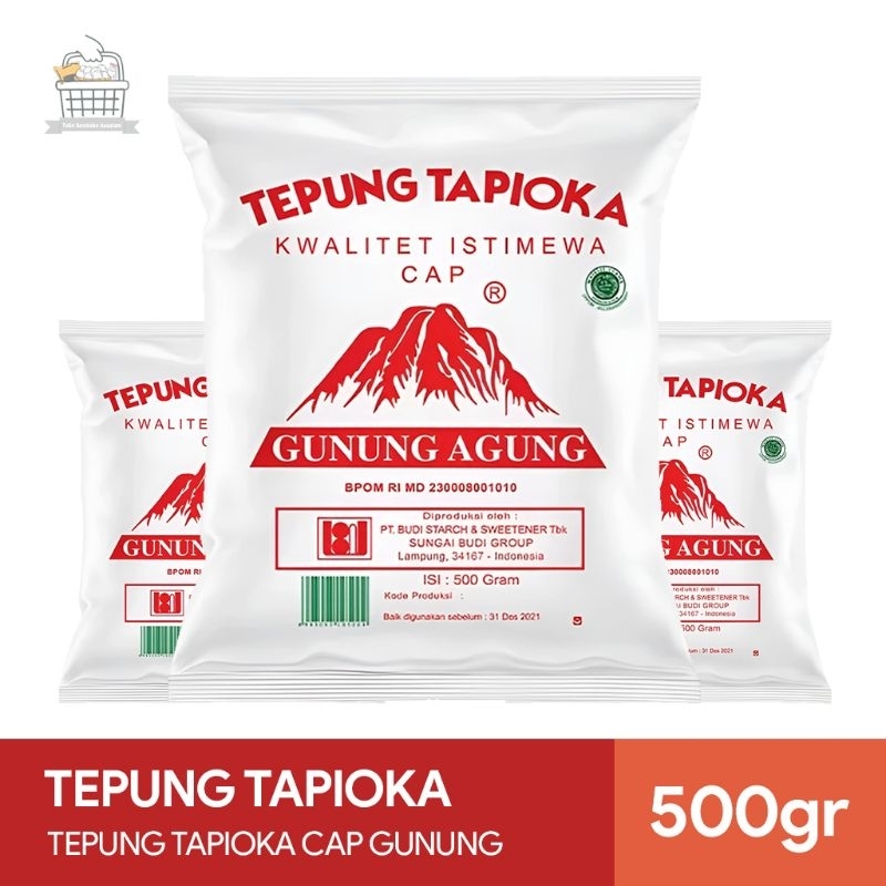 Jual Tepung Tapioka Cap Gunung 500gr - Tepung Tapioka Kemasan 500gr ...