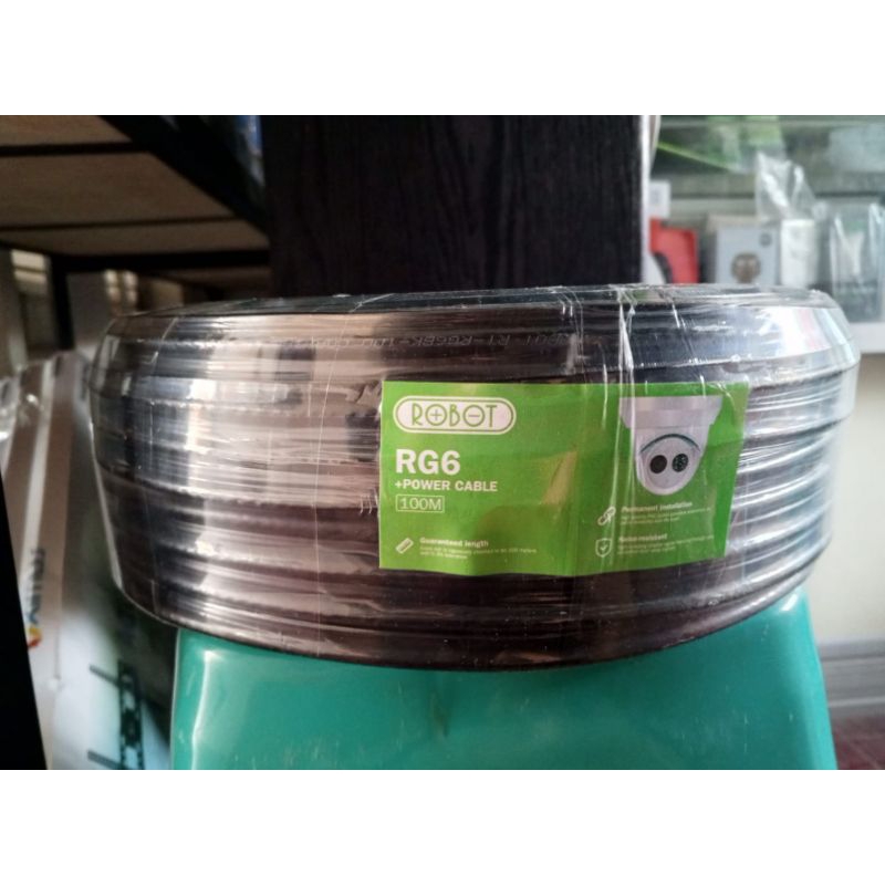 Jual Kabel CCTV RG6 + Kabel Power Merk Robot Panjang 100 Meter | Shopee ...