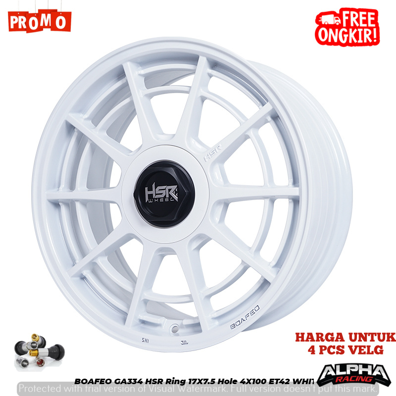 Jual VELG RACING HSR BOAFEO R17 4X100 BUAT ROCKY, RAIZE, YARIS, JAZZ ...