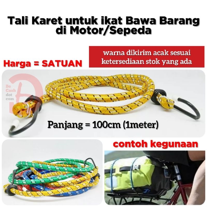 Jual Tali Karet Melar Elastis untuk ikat Bawa Barang Bawaan boncengan ...