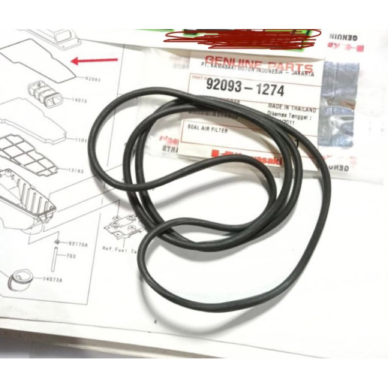 Jual 92093-1274 karet rumah filter udara ninja R Ss original | Shopee ...