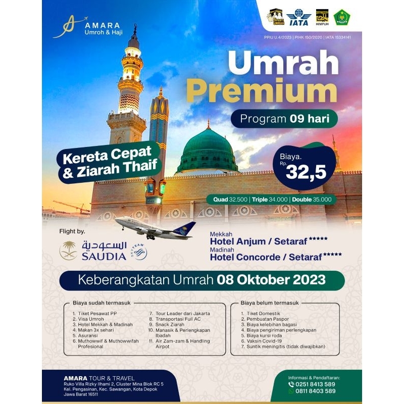 Jual paket umroh premium program 9 hari | Shopee Indonesia