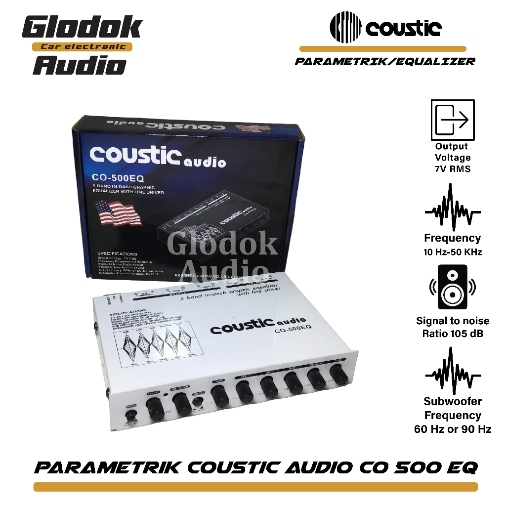 Jual Parametrik Coustic Audio CO 500 EQ 5 Band in Graphic Equalizer ...