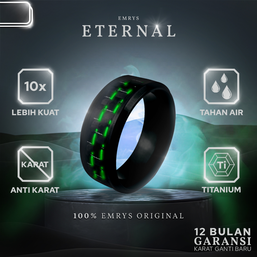 Jual BUY 1 FREE 1 GIFT Emrys Premium Ring ETERNAL Real Titanium Anti ...