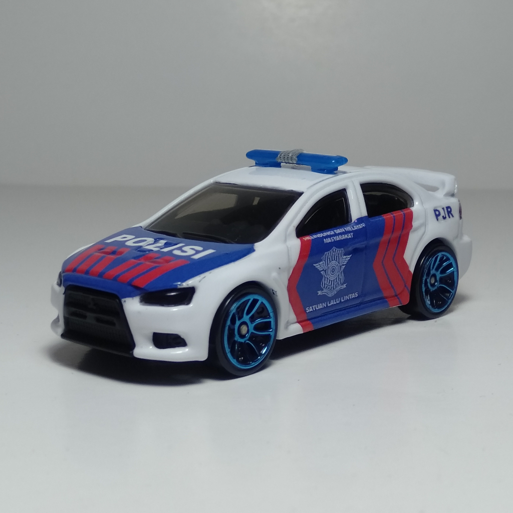 Jual DIECAST SKALA 1/64 HOTWHEELS MITSUBHISI LANCER EX CUSTOM POLISI ...