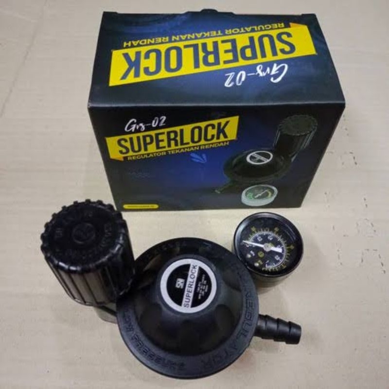 Jual SUPERLOCK Regulator Kompor Gas GRS 02 ORIGINAL Pemasangan Tanpa Karet | Shopee Indonesia