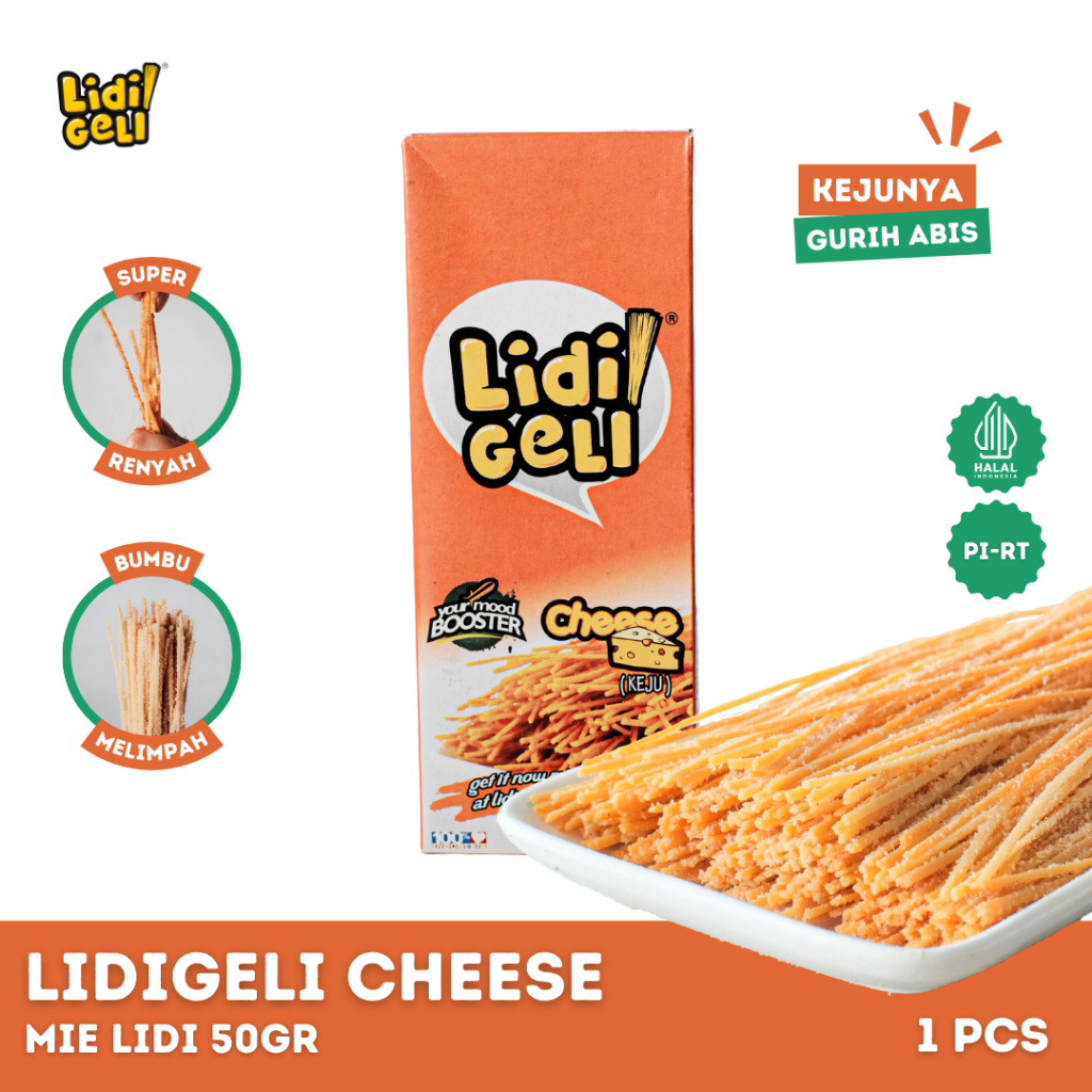 Jual Lidi Geli - Mie Lidi Rasa Cheese 50gr | Shopee Indonesia