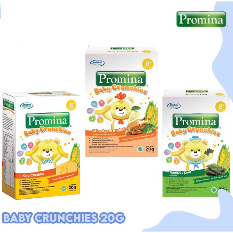 Jual PROMINA BABY CRUNCHIES KEJU CHEDDAR 20GR | Shopee Indonesia