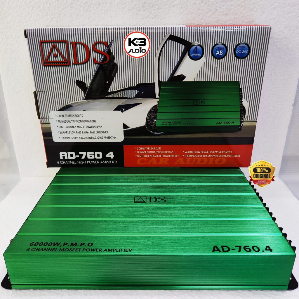 Jual Power Amplifier 4 Channel ADS AD760.4 POWER AUDIO MOBIL | Shopee Indonesia