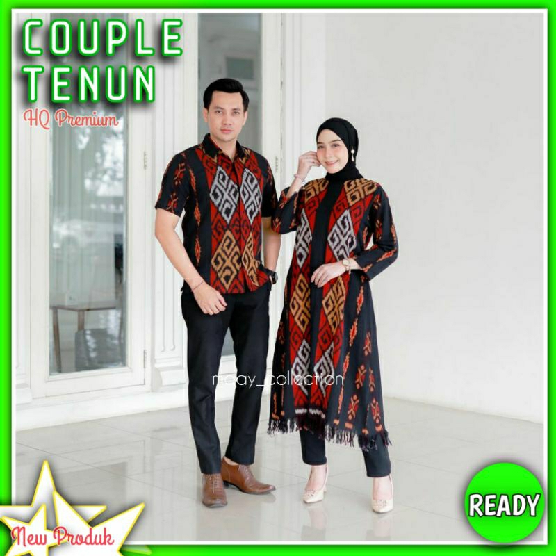 Jual BAJU SET COUPLE TENUN ETNIK JEPARA BAJU PREWEDDING TENUN TUNIK TENUN DAN KEMEJA TENUN ETNIK ...
