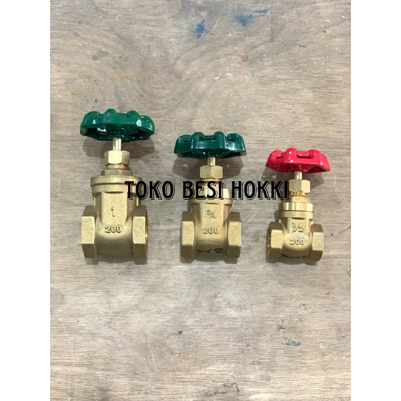 Jual Gate Valve / Stop Kran Putar Kuningan Massawa (1/2,3/4,1 Inci) | Shopee Indonesia