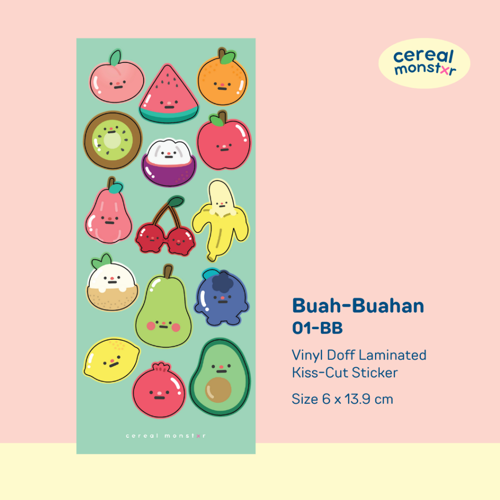 Jual Buah-Buahan Mini Sticker Set | Shopee Indonesia