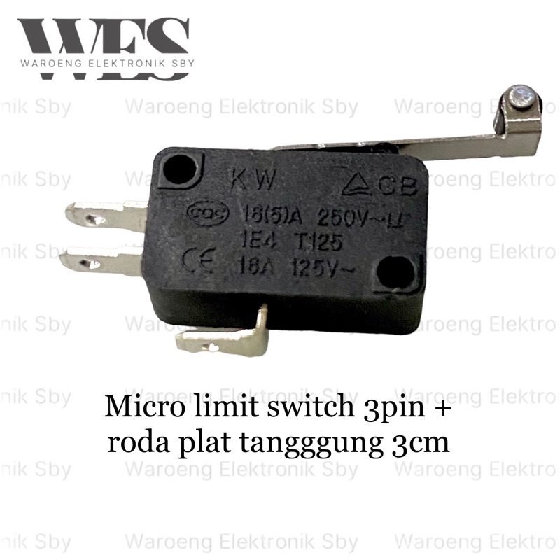 Jual MICRO LIMIT SWITCH 3PIN + RODA TANGGUNG 3CM | Shopee Indonesia
