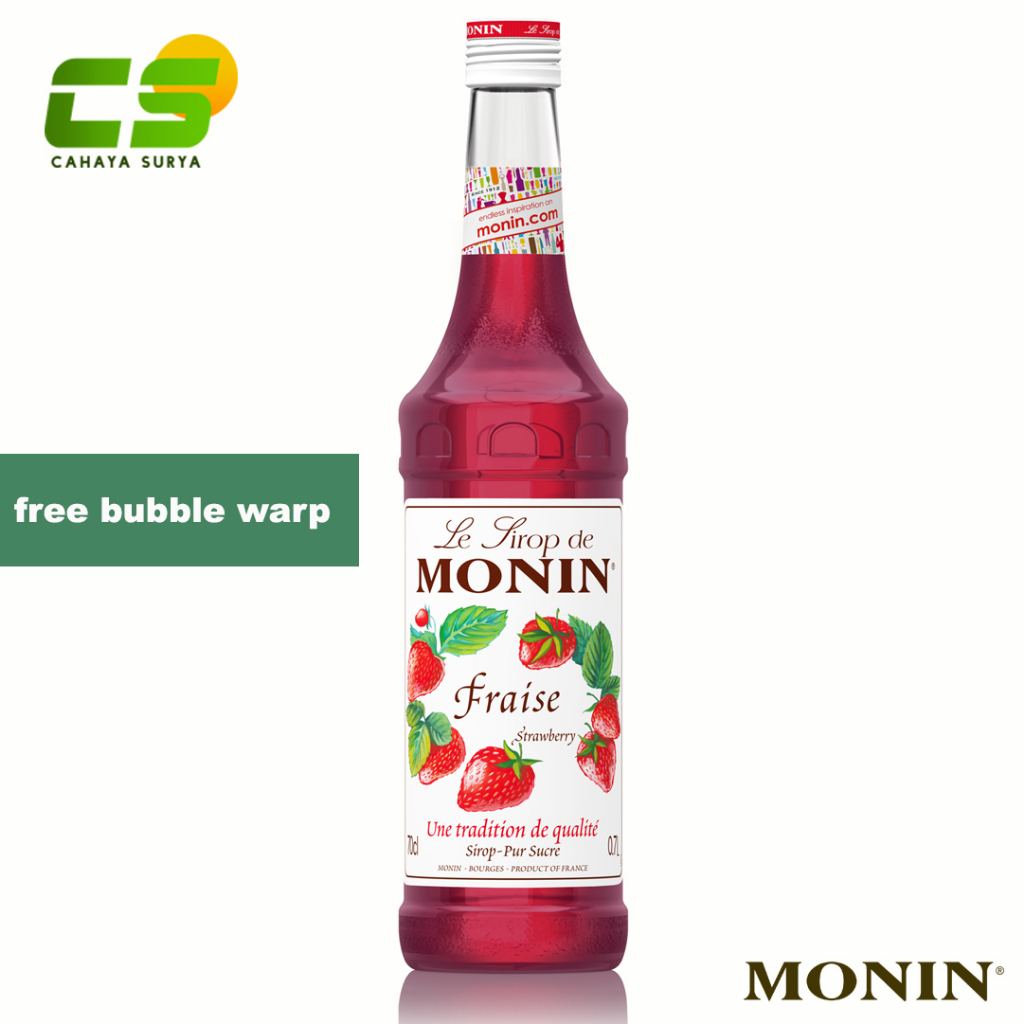 Jual Monin Syrup/Sirup - Strawberry Syrup 700 ml | Shopee Indonesia
