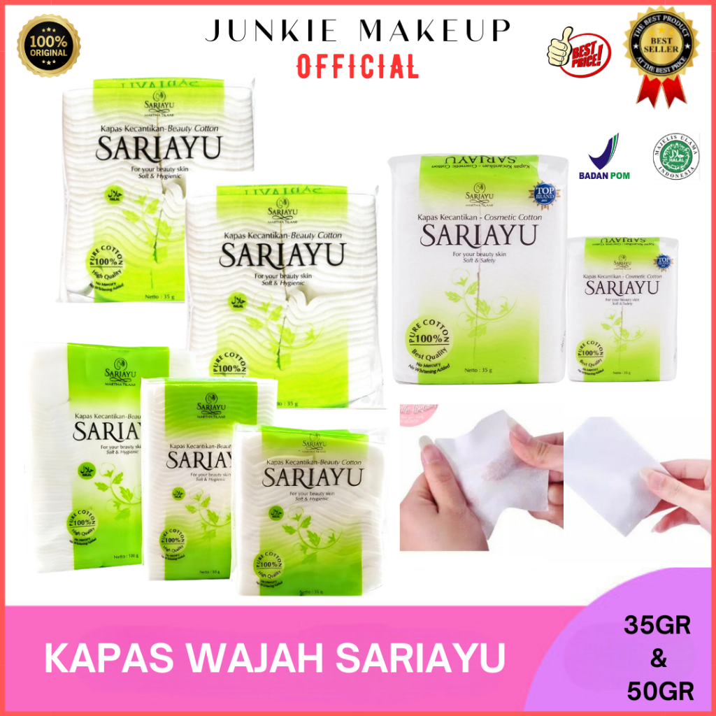 Jual 𝗝𝗨𝗡𝗞𝗜𝗘 𝗠𝗔𝗞𝗘𝗨𝗣 - Kapas Wajah Sariayu | Kapas Sariayu | Kapas ...