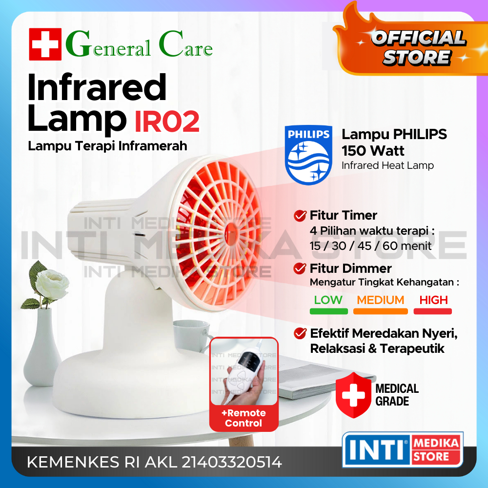 Jual GENERAL CARE - Infrared Lamp 150w | Lampu Alat Terapi Inframerah ...