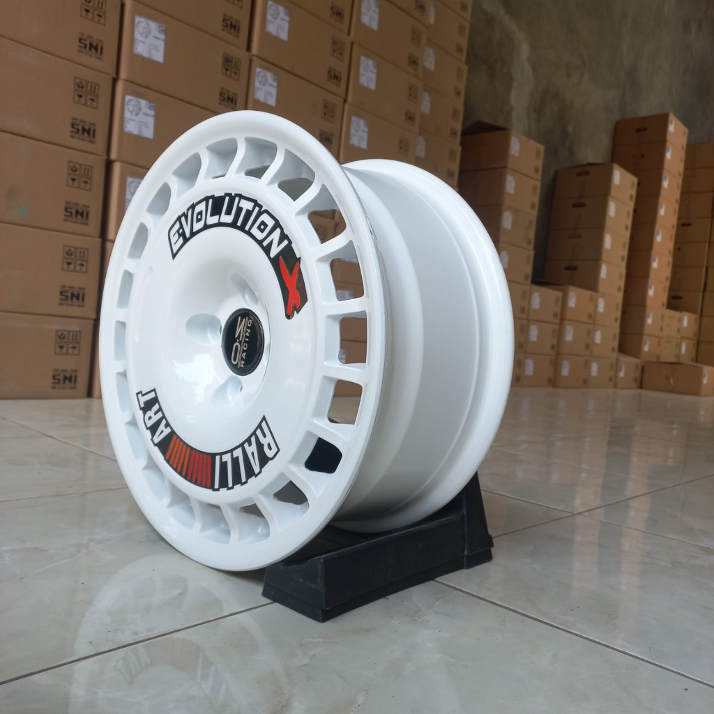 Jual 1 SET VELG BARU Oz Rally R15 H4 vcd 114 Lbr 6.5 ET 35 Wrn Putih ...
