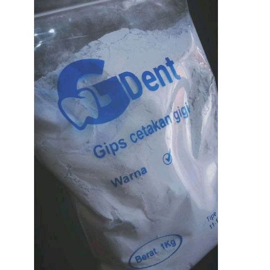 Jual Gips kapur gigi warna biru /gips model gigi palsu. dentalgips ...