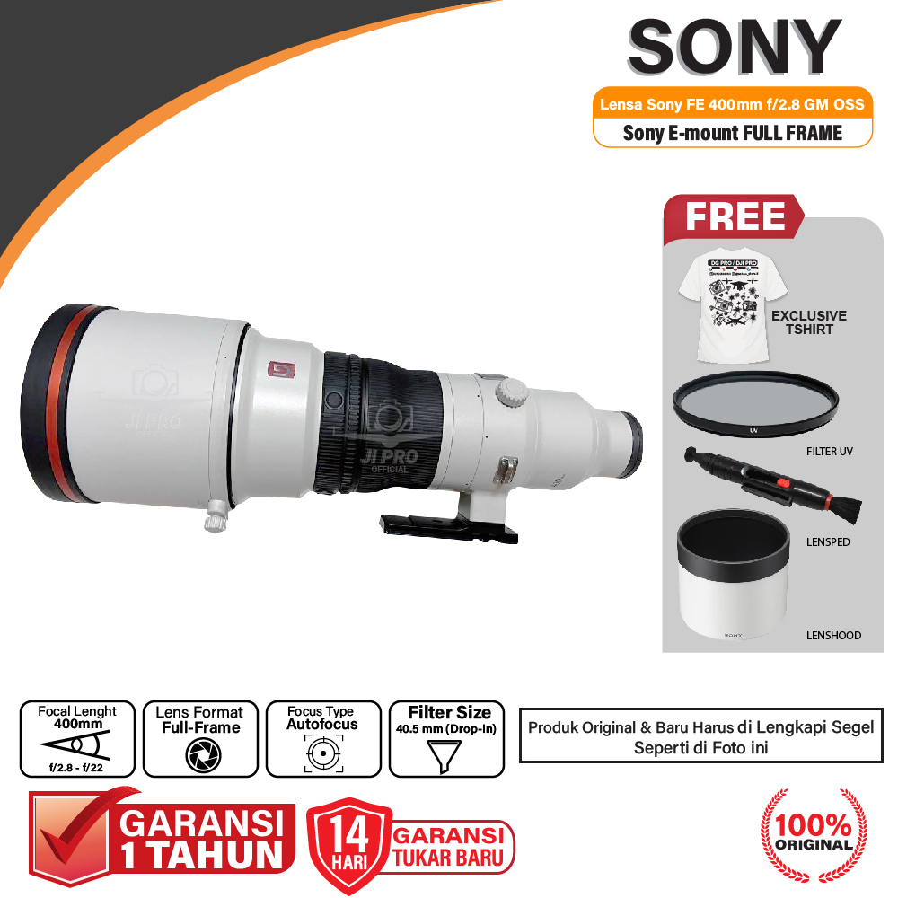 Jual Sony FE 400mm f2.8 GM OSS / Lensa Kamera Sony 400mm f2.8 GM OSS Garansi Resmi | Shopee ...