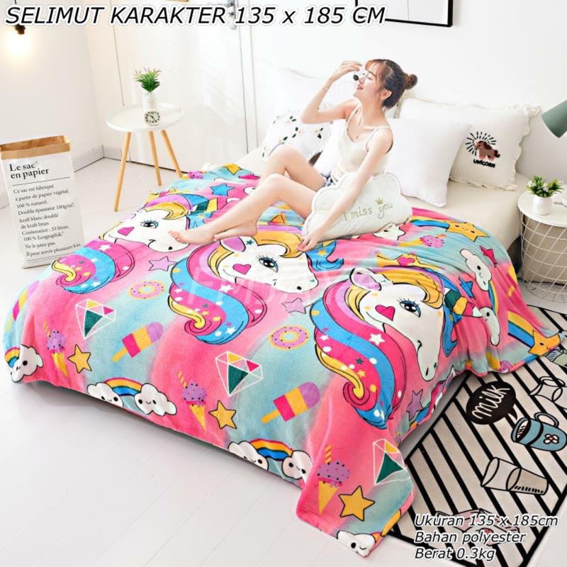 Jual SELIMUT KARAKTER 135x190CM || SELIMUT HALUS ADEM || SELIMUT ANAK ...