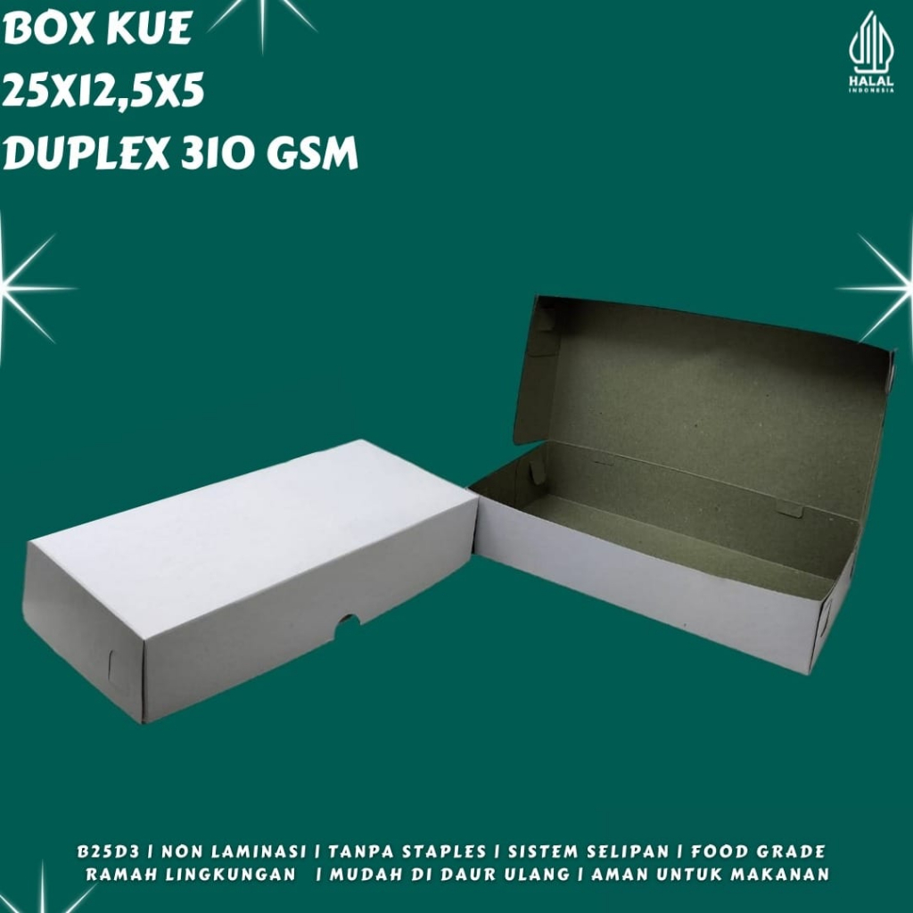 Jual Dus Brownies Window 25X12.5 Duplek 310 Gsm (B.25D3) | Shopee Indonesia
