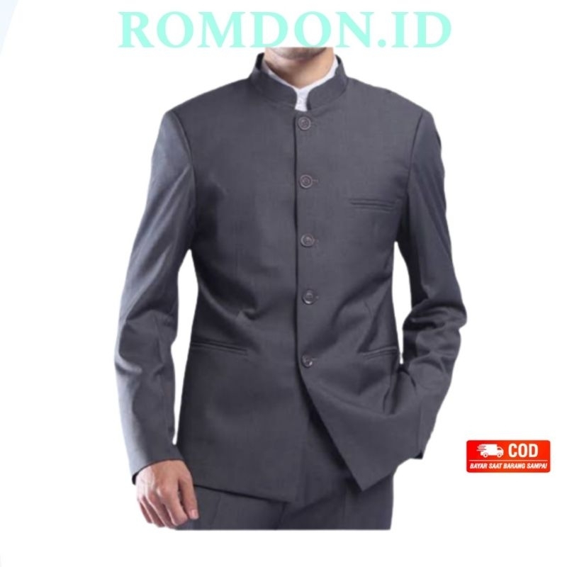 Jual Romdon.id - Jasko Jas Koko Jas Mandarin Polos Jas Pria Shanghai ...