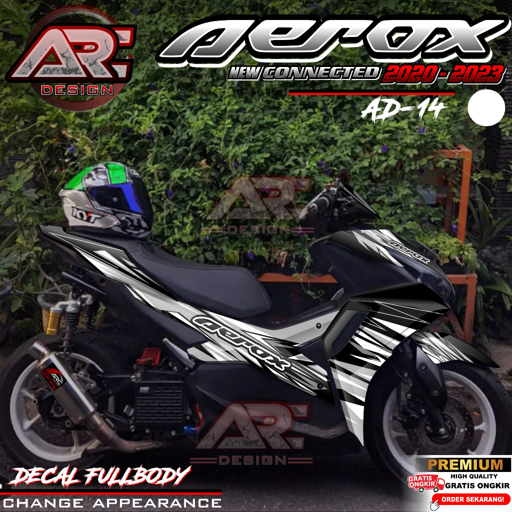 Jual (COD) TERBARU Decal Sticker Yamaha Aerox 155 New Connected Full ...