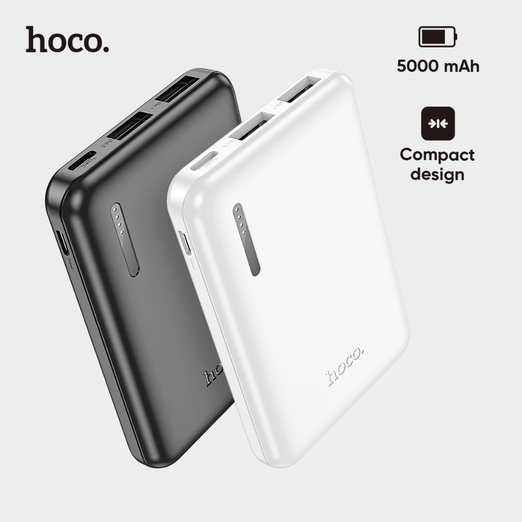 Jual HOCO Powerbank 5000mAh Fast Charge 2 USB Ports Tampilan Lampu LED ...