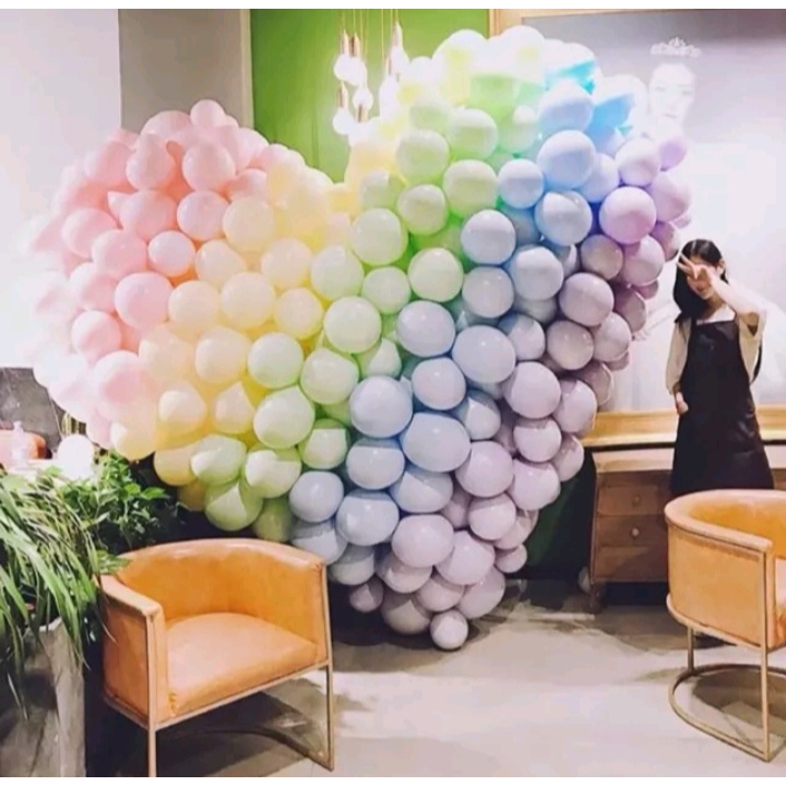 Jual BALON ULANGTAHUN LATEX MACARON BALLOON POLOS BALON ULTAH METALIK ...