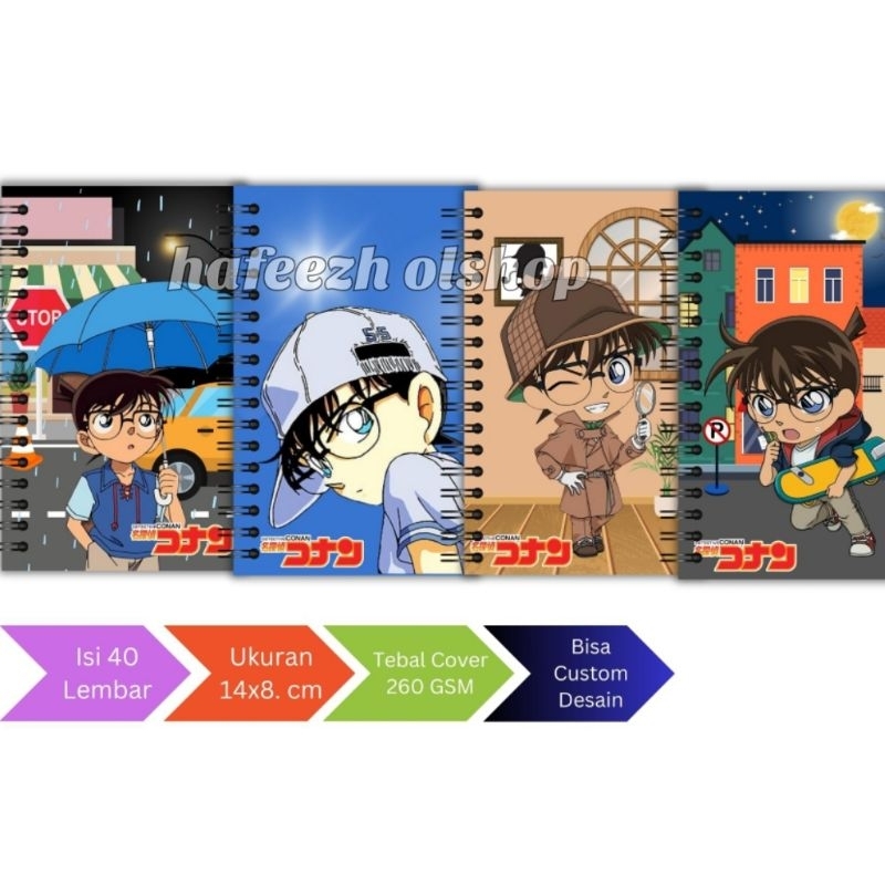 Jual Buku Catatan Notebook Notes Notepad Spiral Cover Detective Conan ...