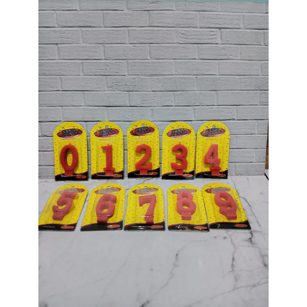 Jual LILIN ANGKA MERAH KECIL MEREK KL | Shopee Indonesia