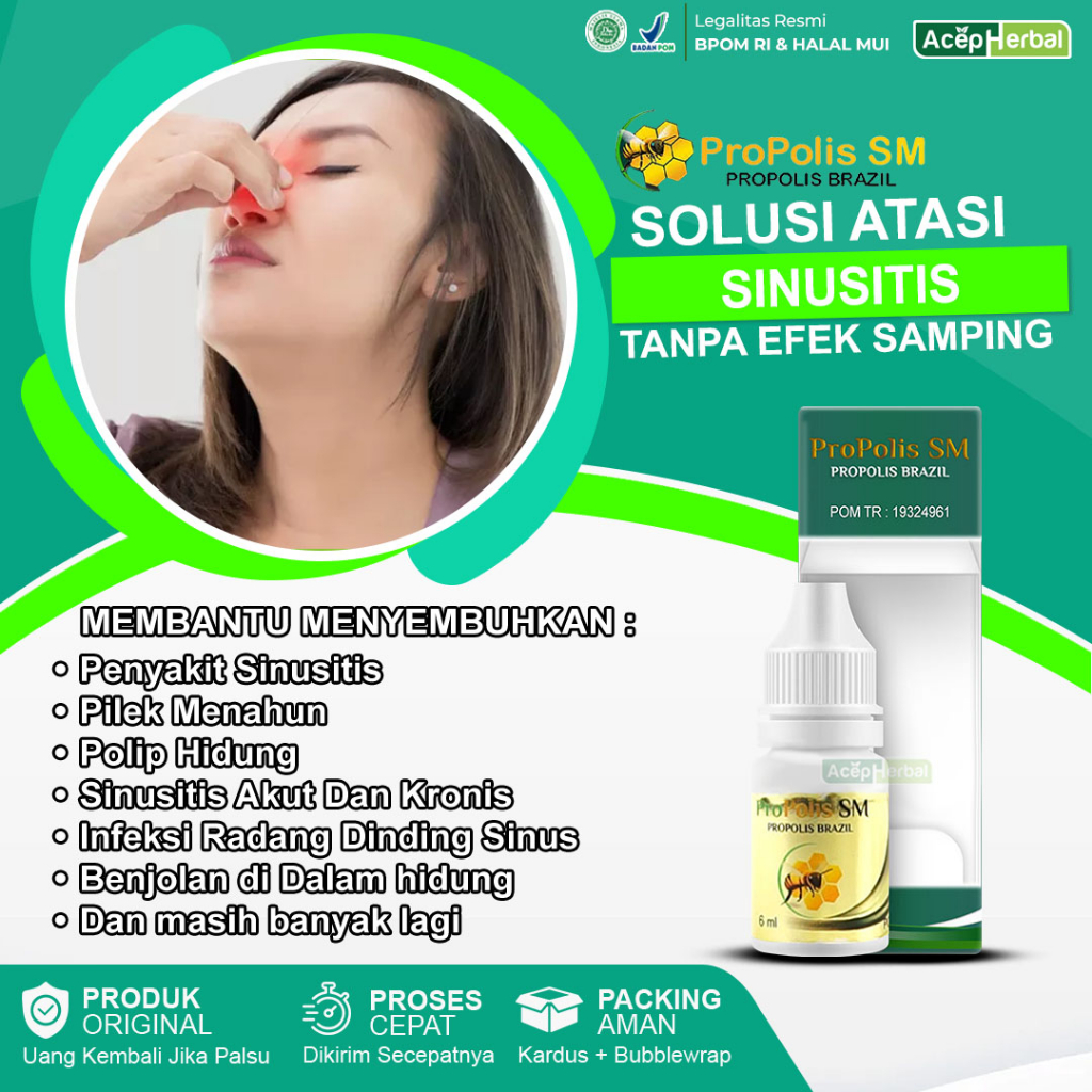Jual Obat Sinusitis Polip Hidung Menahun Pilek Menahun Hidung Bau Busuk Anosmia Benjolan di ...