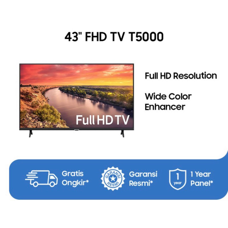 Jual SAMSUNG TV LED 43 INCH DIGITAL NEWT5001 | Shopee Indonesia