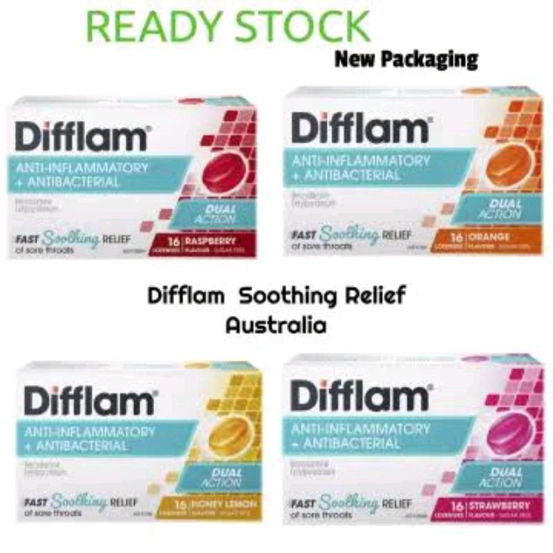 Jual DIFFLAM ANTI INFLAMMATORY + ANTI BACTERIAL 16 LOZENGES | Shopee ...