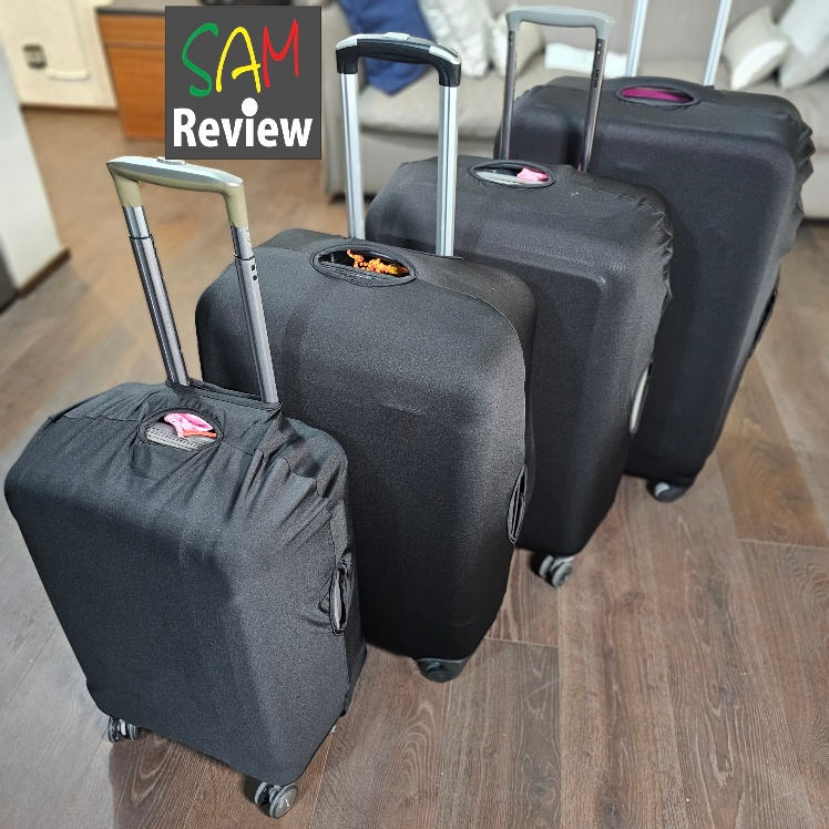 Jual SARUNG KOPER Luggage Cover Kain elastis flexible S M L XL | Shopee ...