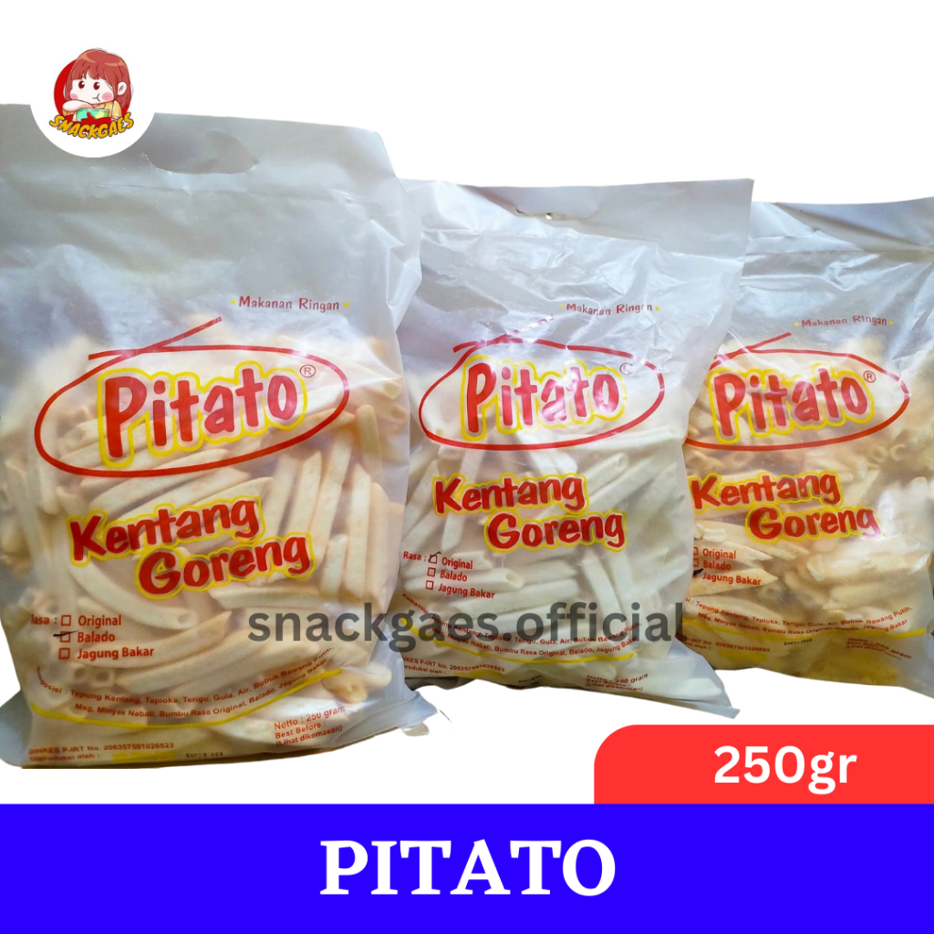 Jual Pitato Potato Kentang Goreng 250 gr | Shopee Indonesia