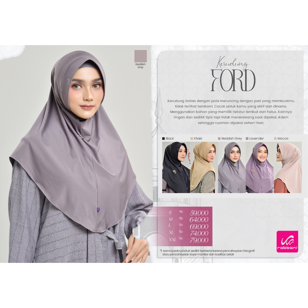 Jual RABBANI - KERUDUNG INSTAN FORD RABBANI | Shopee Indonesia