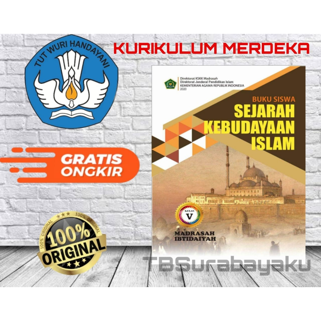 Jual Buku Paket Siswa Sejarah Kebudayaan Islam SKI Kelas 5 MI Kementrian Agama (KEMENAG ...