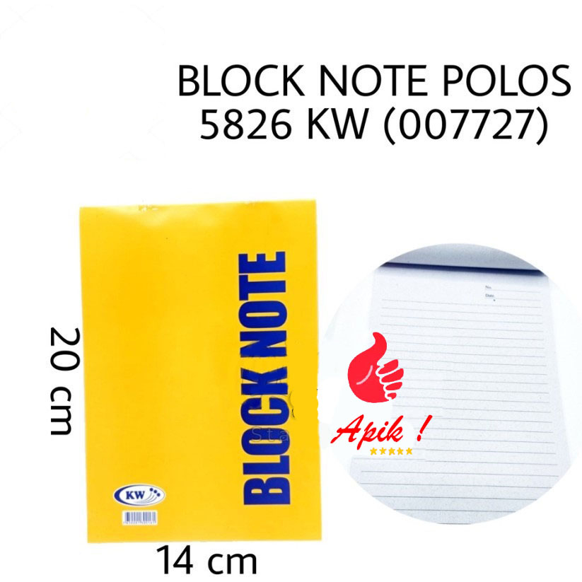 Jual Apik! BLOCKNOTE MURAH BATIK BLOCK NOTE NOTEBOOK GARIS KUNING A5 | Shopee Indonesia